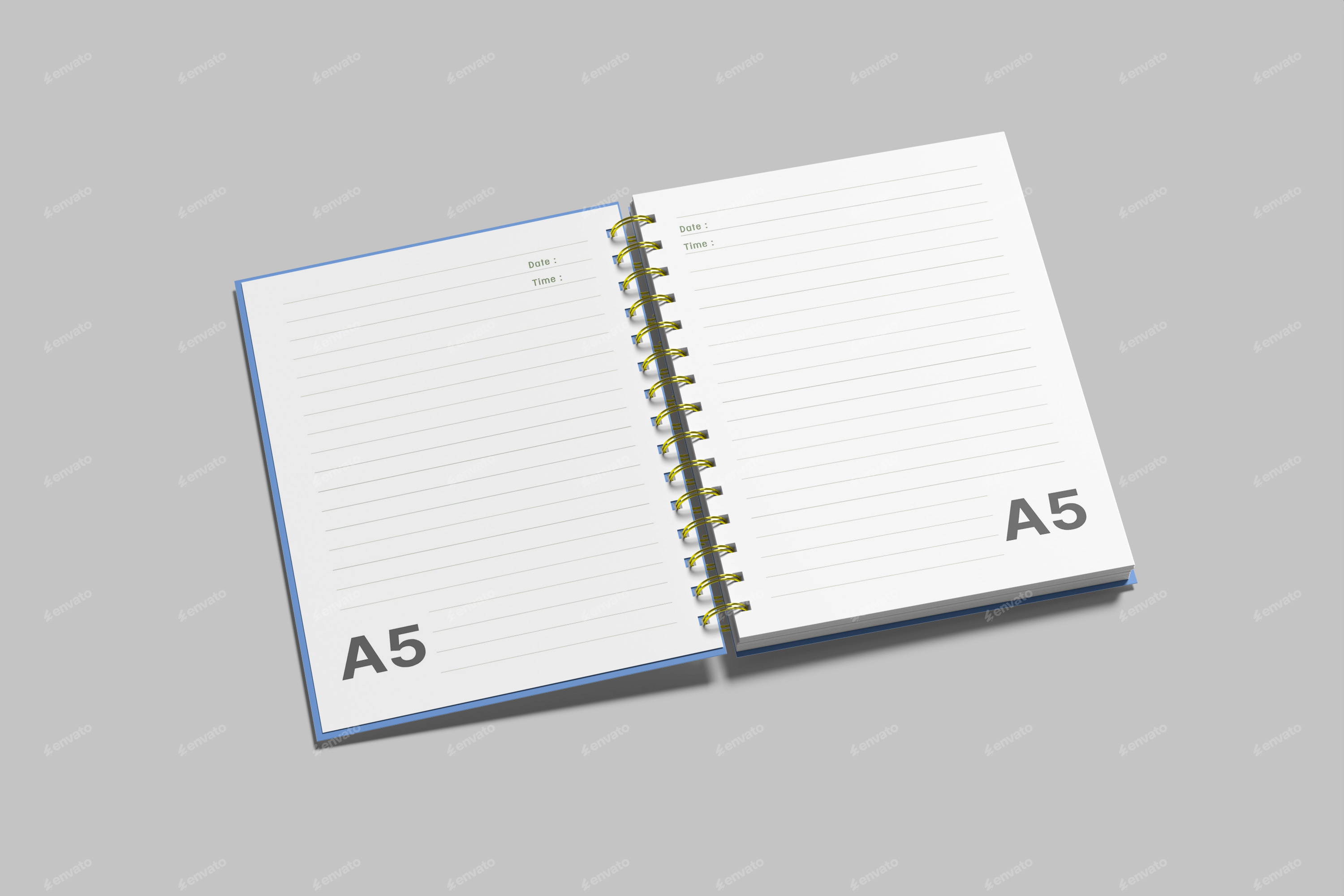 A5 Spiral Notebook Mockup, Graphics | GraphicRiver